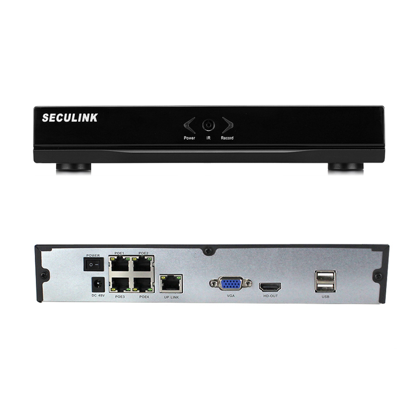 Seculink 4CH POE NVR 1080P HD ONVIF Network Video Recorder Cloud P2P ...